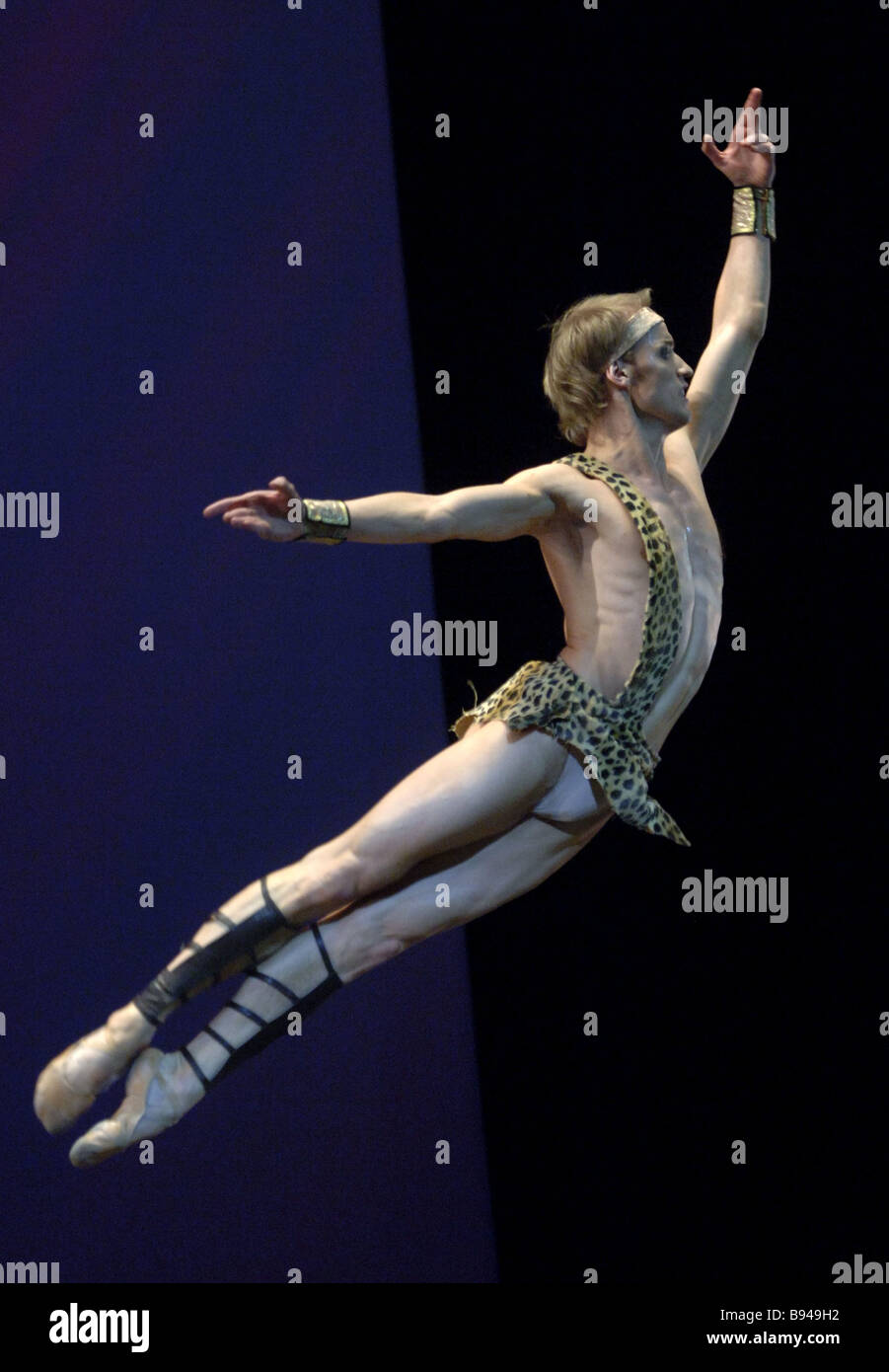 Bolshoi Ballet leading dancer Denis Matvienko in the pas de deux of ...