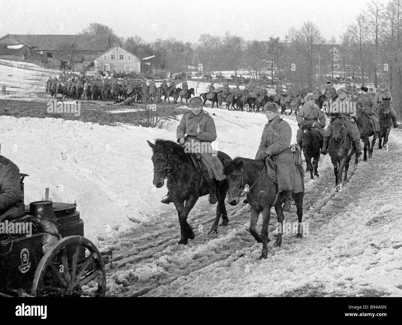 Troopers of the Third Guards Cavalry Corps approaching the city of ...