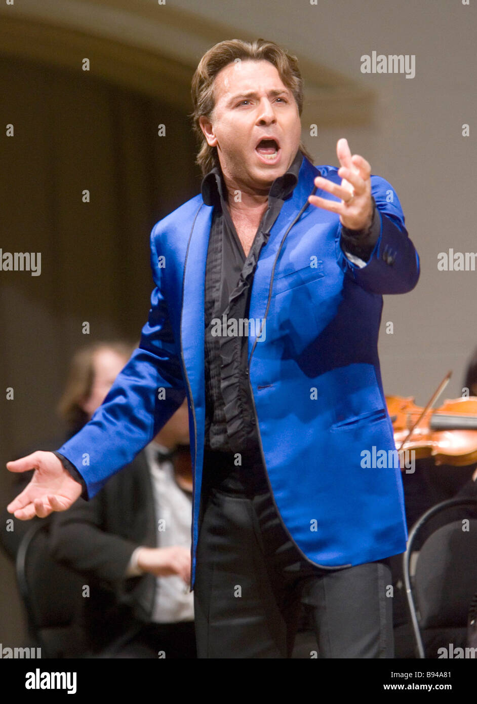 Renowned tenor Roberto Alagna having his first Moscow solo concert at ...