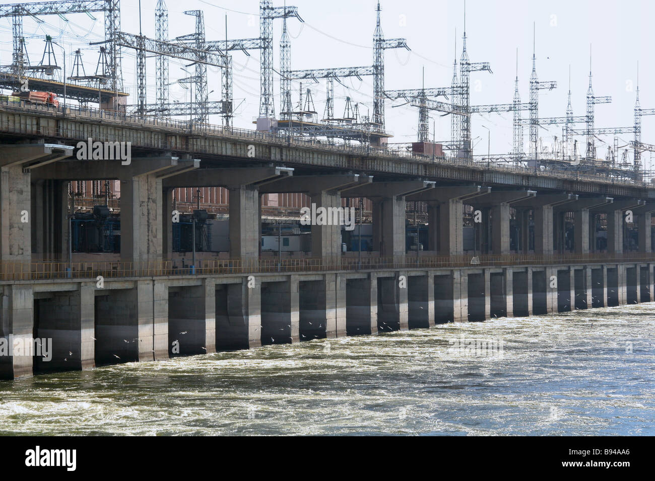 The Volzhsky hydroelectric power on the Volga River Stock Photo - Alamy