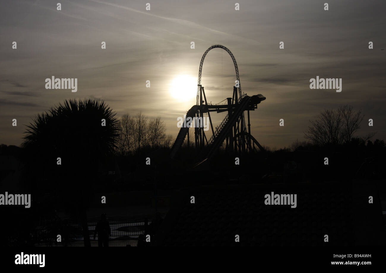 Roller coaster shadows Stock Photo - Alamy