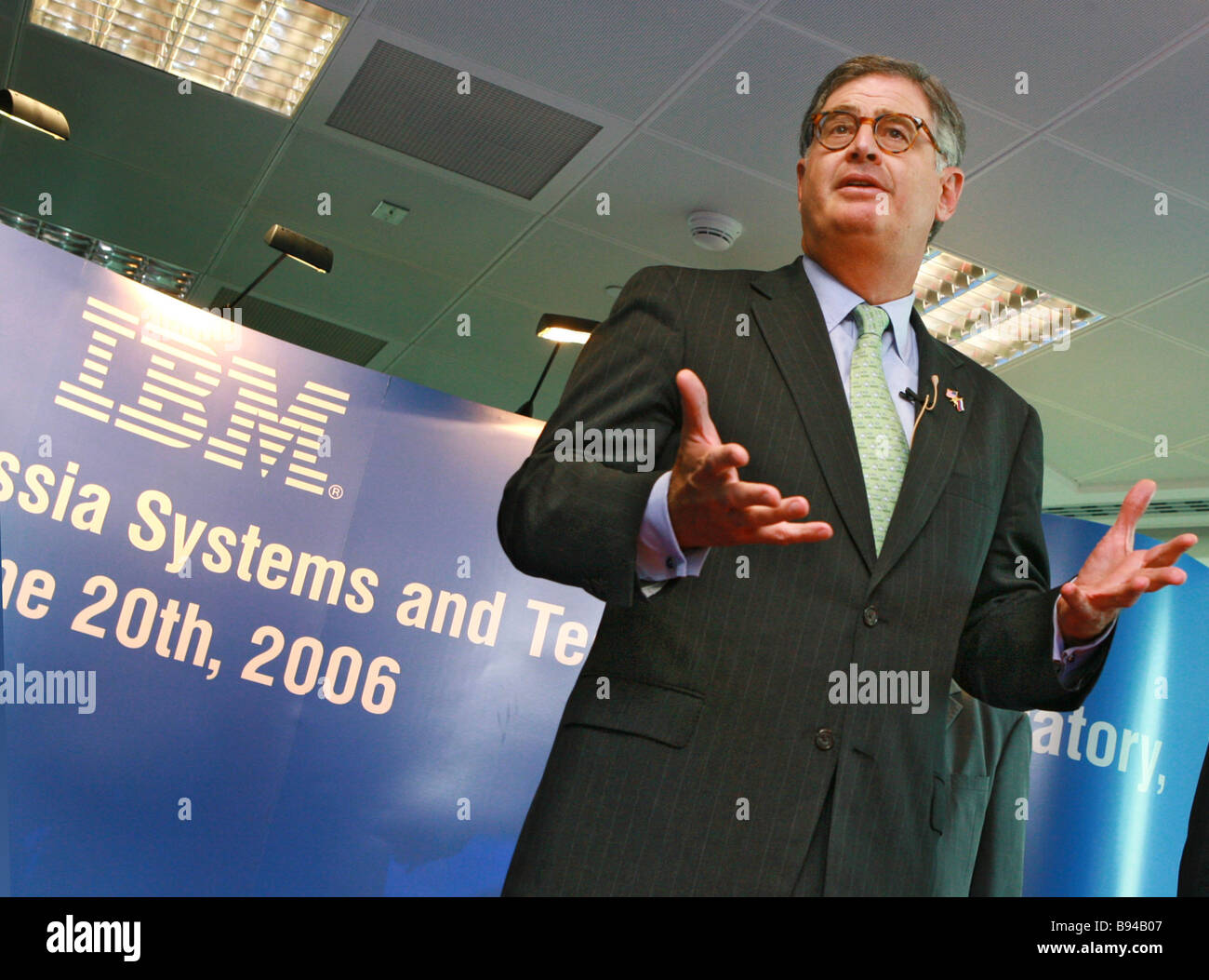 IBM president and CEO Sam Palmisano during the opening ceremony for a ...
