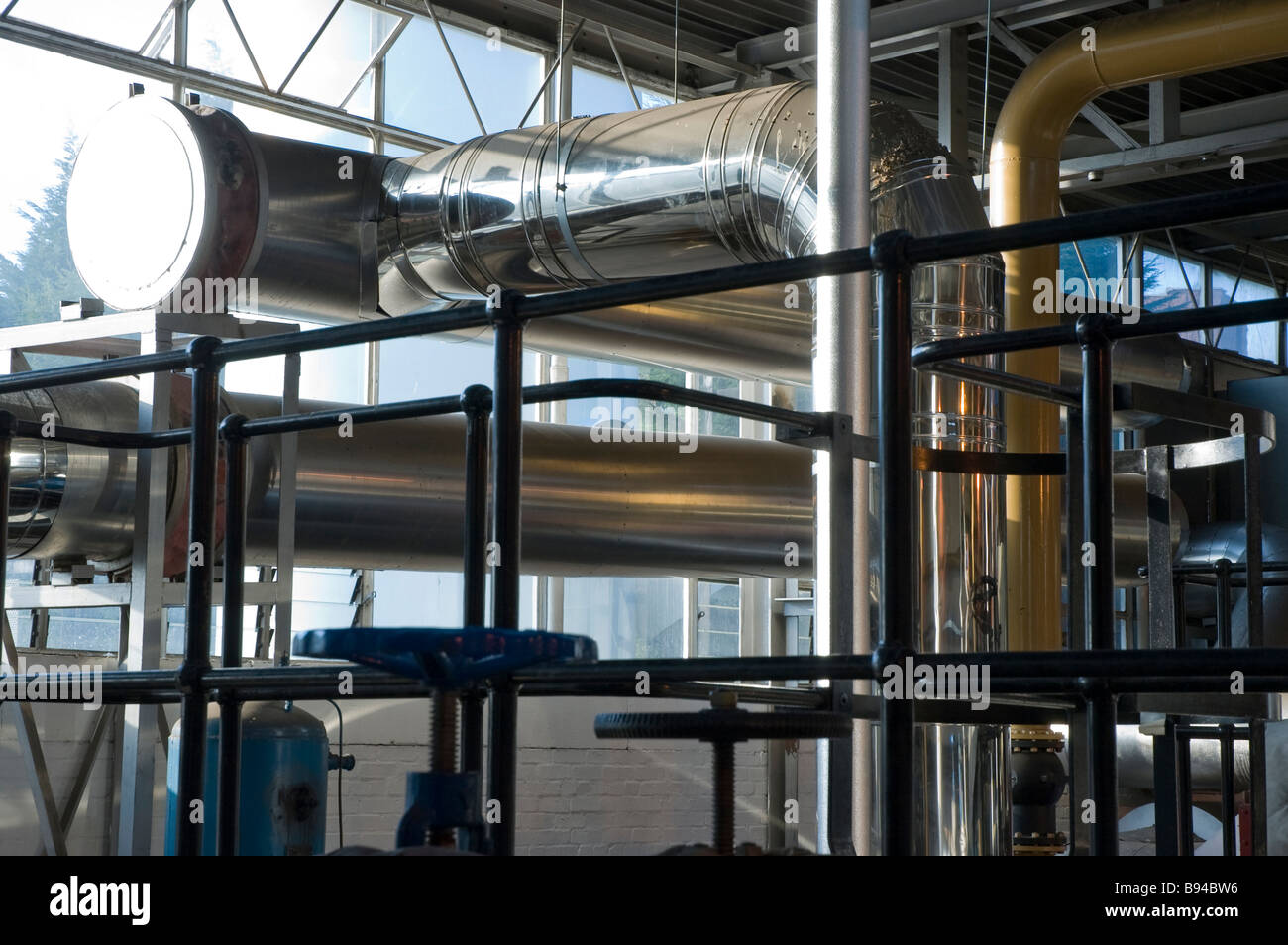 Pipework in industrial building Stock Photo - Alamy