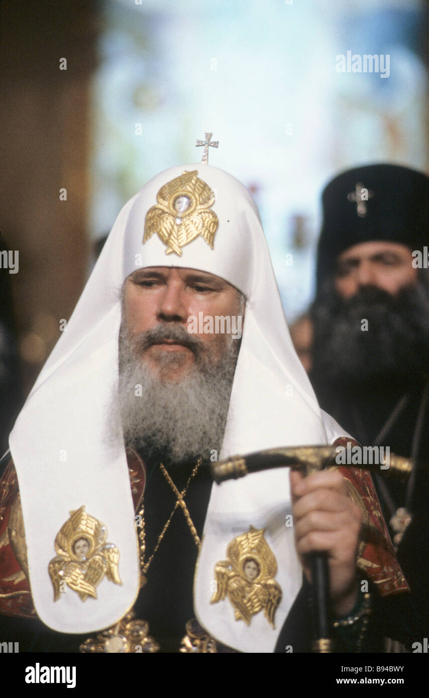 Alexis II the Patriarch of Moscow and All Russia Stock Photo - Alamy
