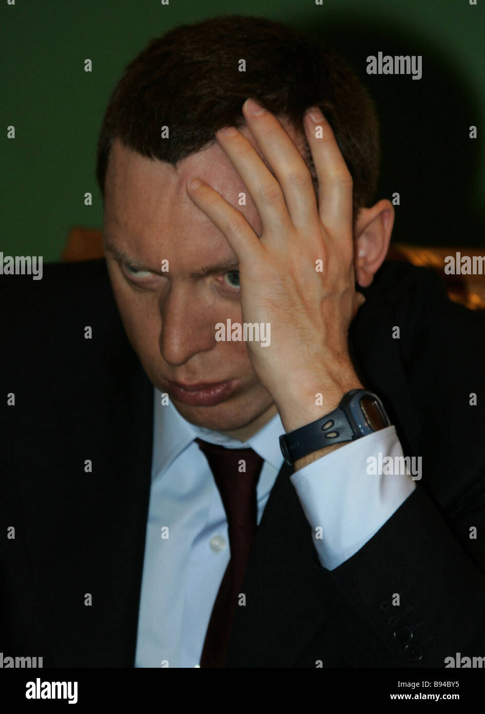 The RUSAL head Oleg Deripaska at the Russian president s meeting with ...