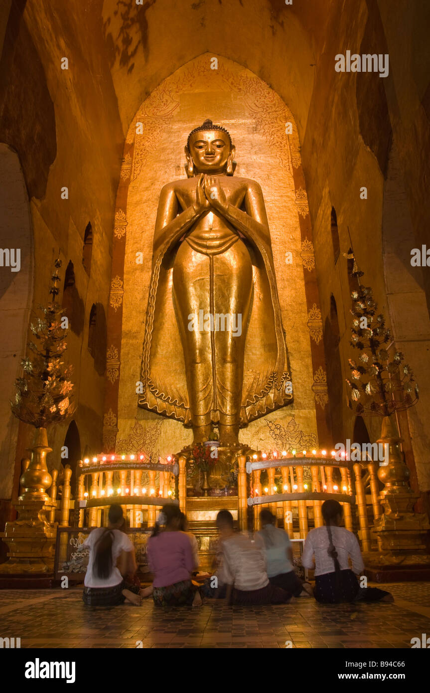 Buddha Statue Ananda Temple Bagan Myanmar Stock Photo - Alamy