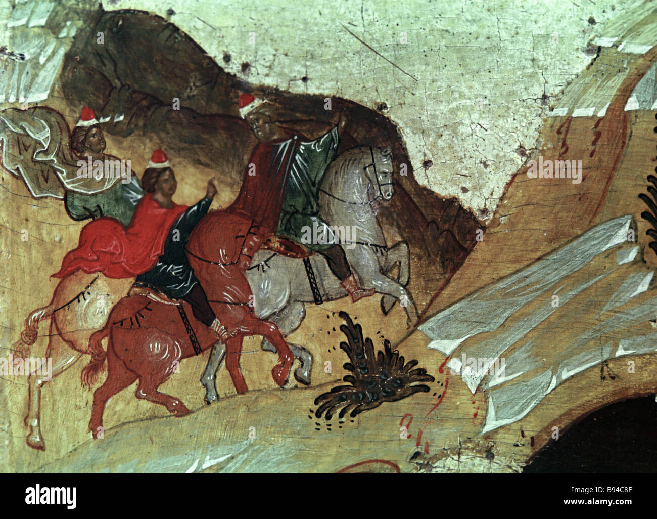 The Wise Men Riding Detail of a Nativity icon Andrei Rublev s circle ...