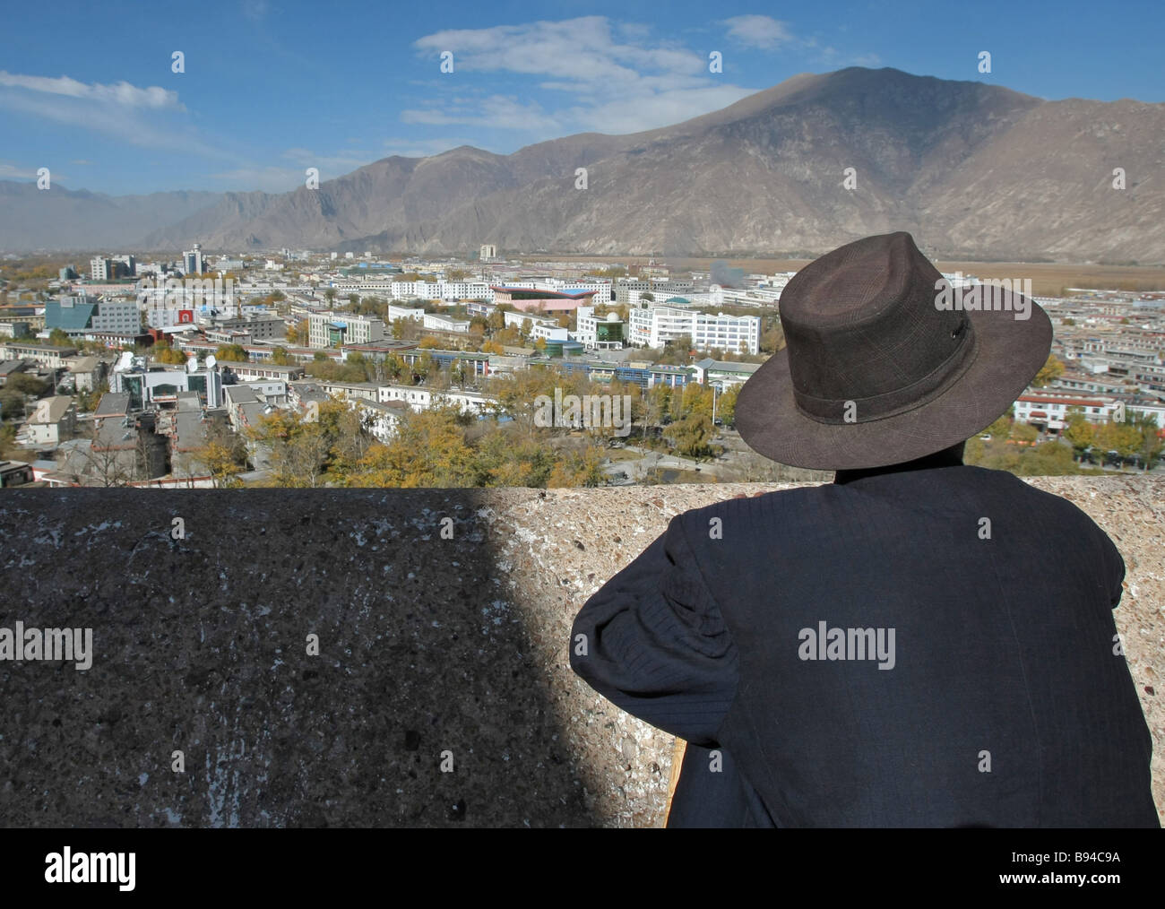 A panorama of Lhasa the capital Tibet as seen from near the Patala ...