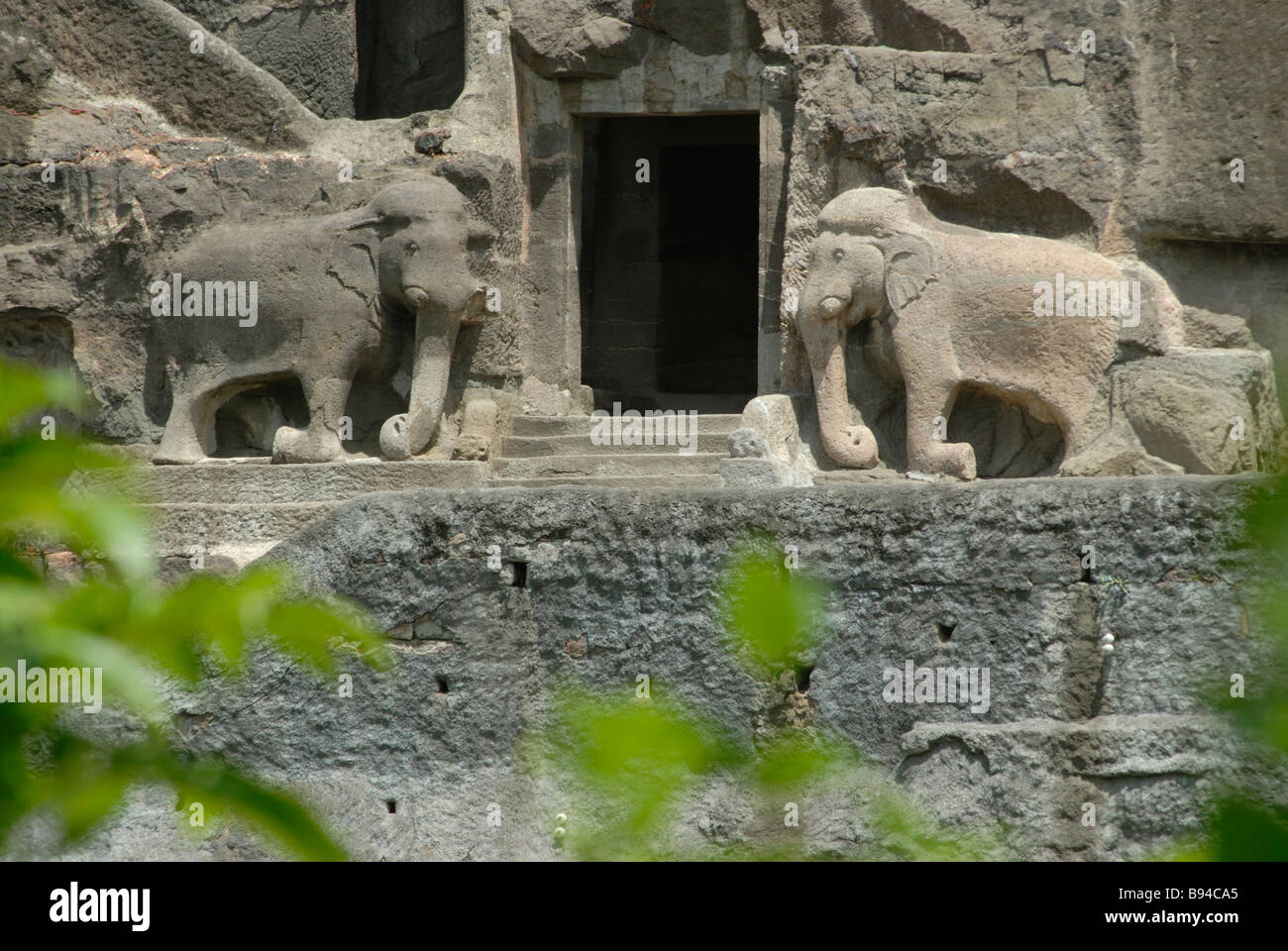 Elephant Gate leading to cave Nos. 16 to 26. Ajanta Caves, Aurangabad ...