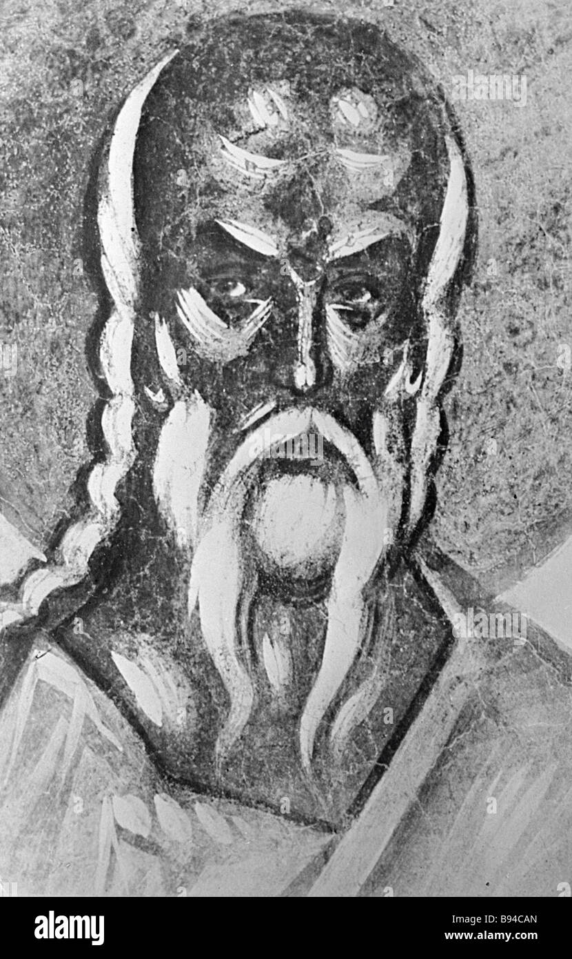 Feofan Grek s fresco Noah in the Savior Transfiguration cathedral in Novgorod Stock Photo - Alamy