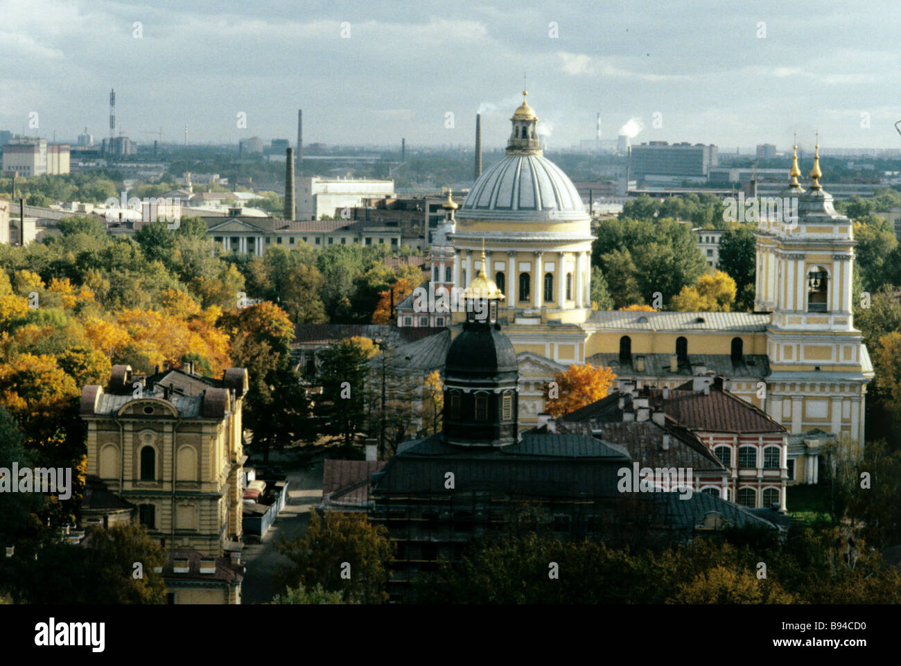 A panorama of the St Alexander Nevsky Monastery in St Petersburg Stock ...