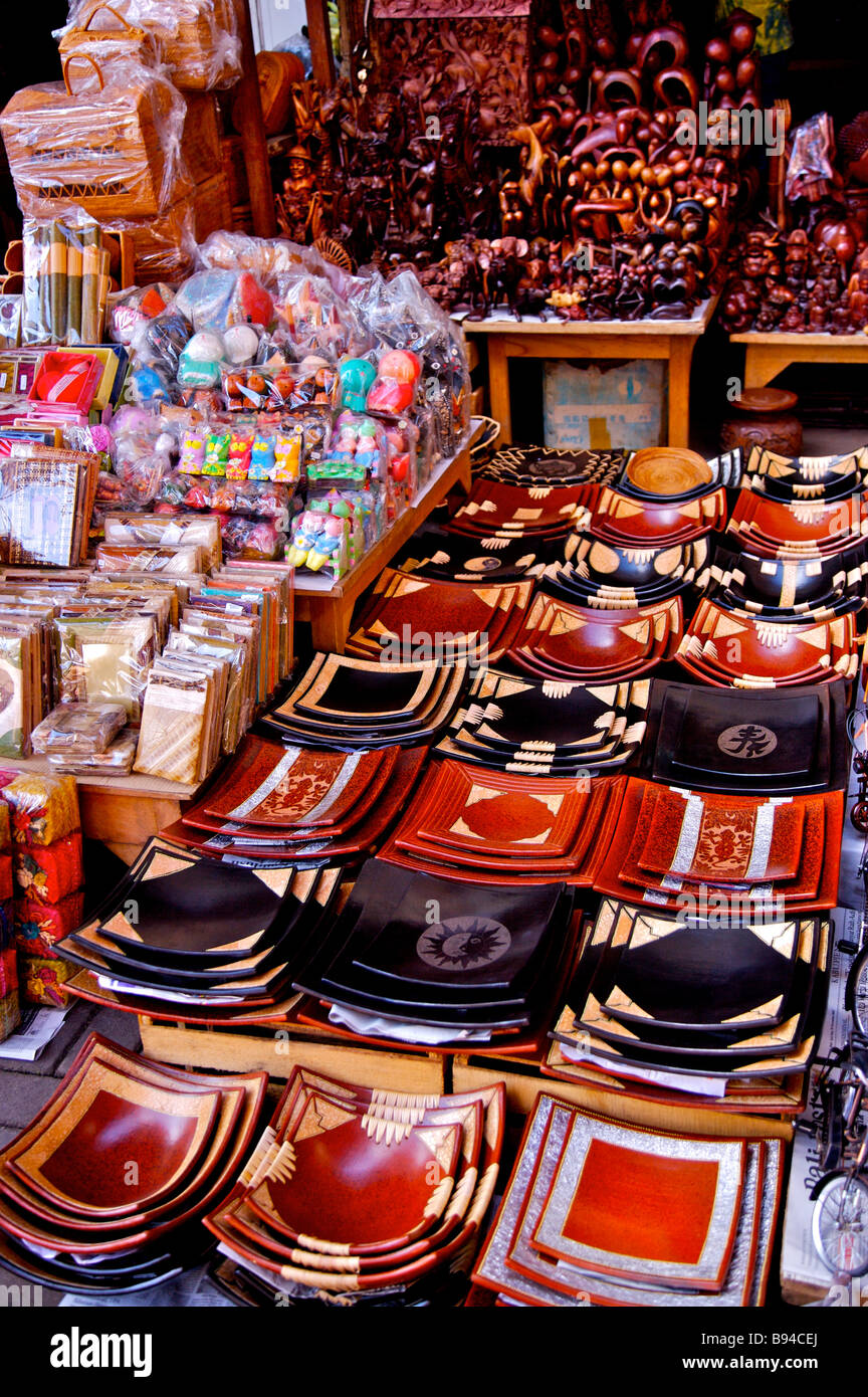 Handicrafts on sale in Bali Indonesia Stock Photo - Alamy