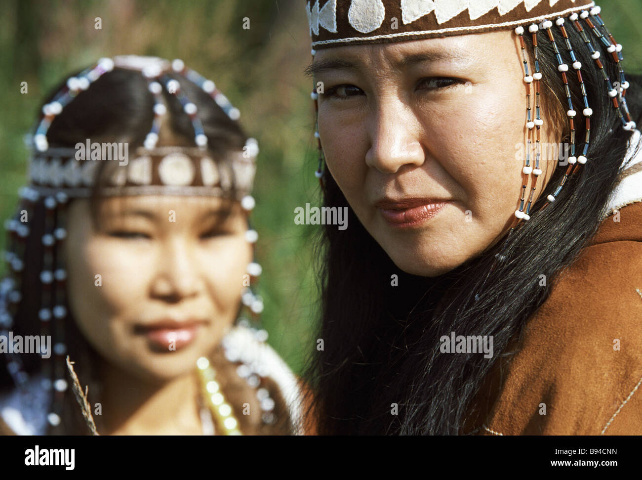 Performers of the Chukchee Chukotka folk song and dance company Stock ...