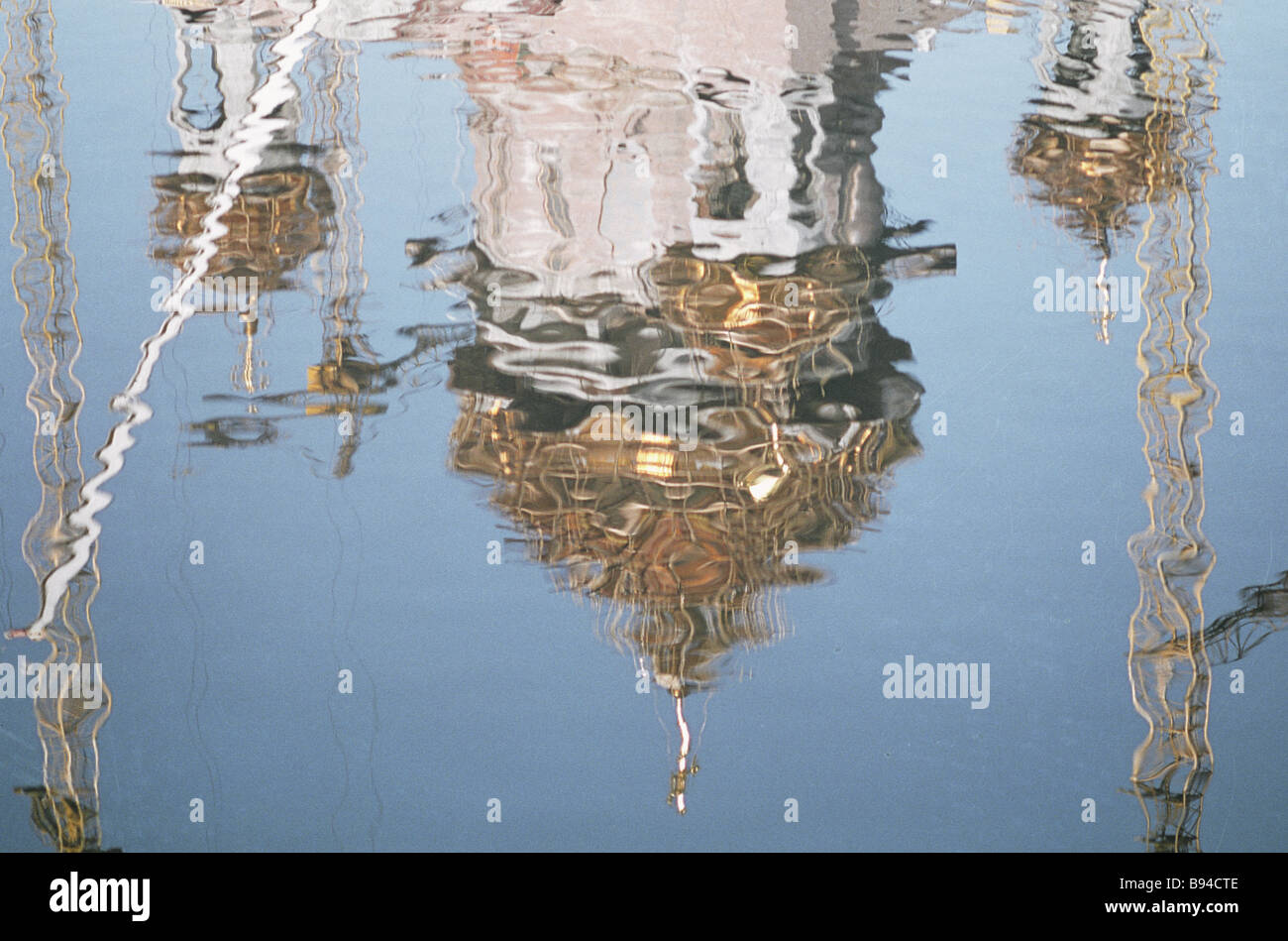 The reflection of the Cathedral of Christ the Savior in the water Stock ...