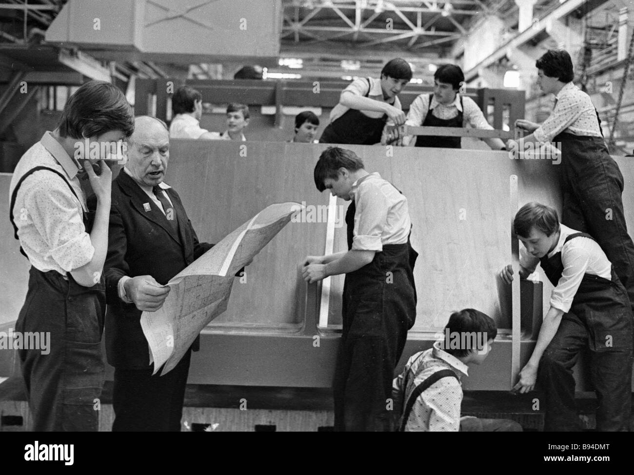 A class at the Uralmash engineering works vocational school Stock Photo ...