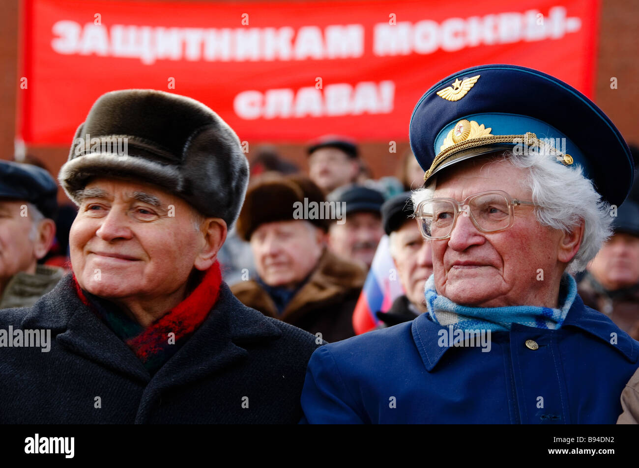 War veterans who took part in the November 7 1941 parade on Red Square ...