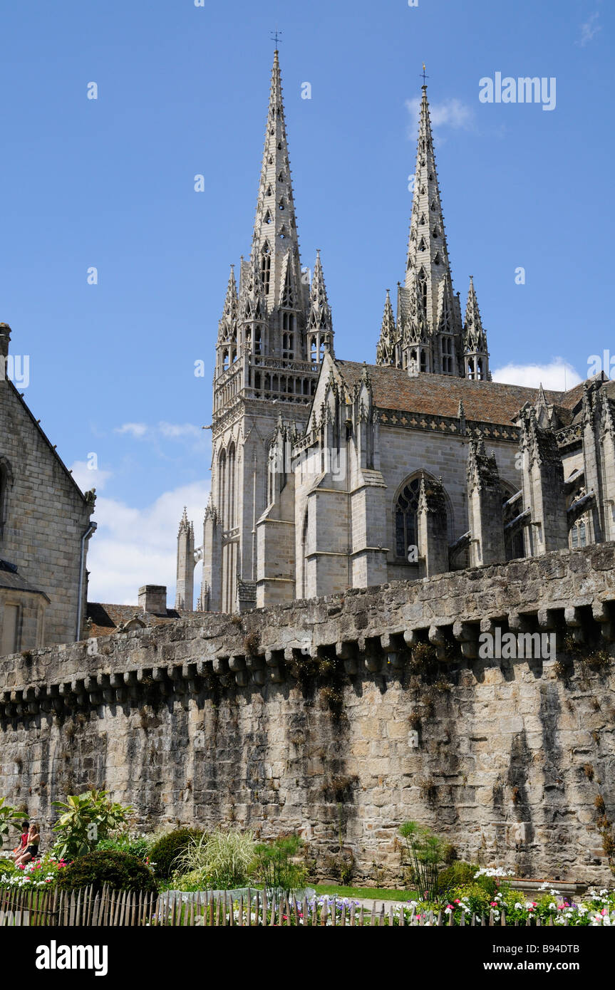 Cathedral of Saint Corentin in Quimper, Brittany France Stock Photo - Alamy