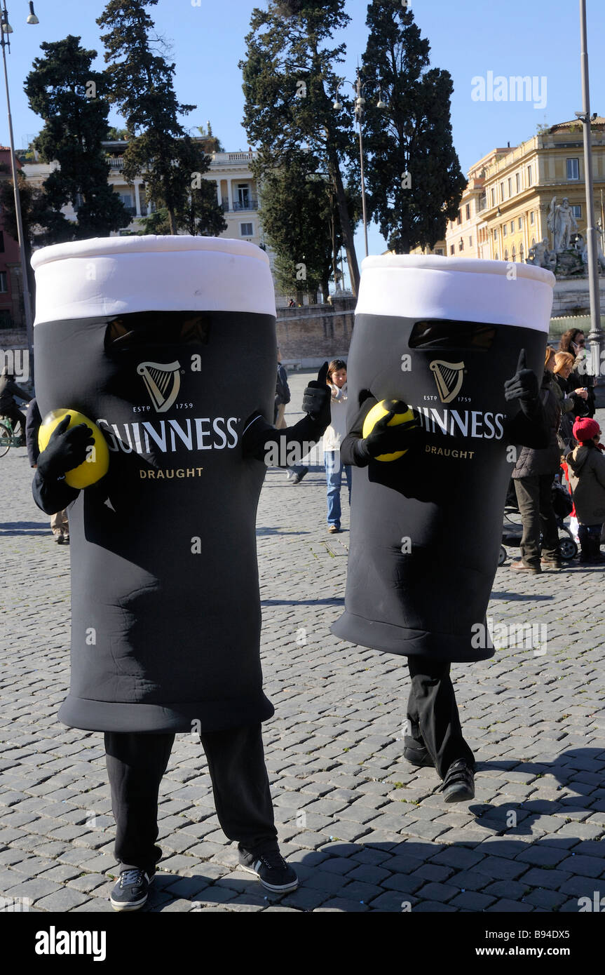 Guinness promotion in the Piazza del Popolo in Rome Stock Photo - Alamy