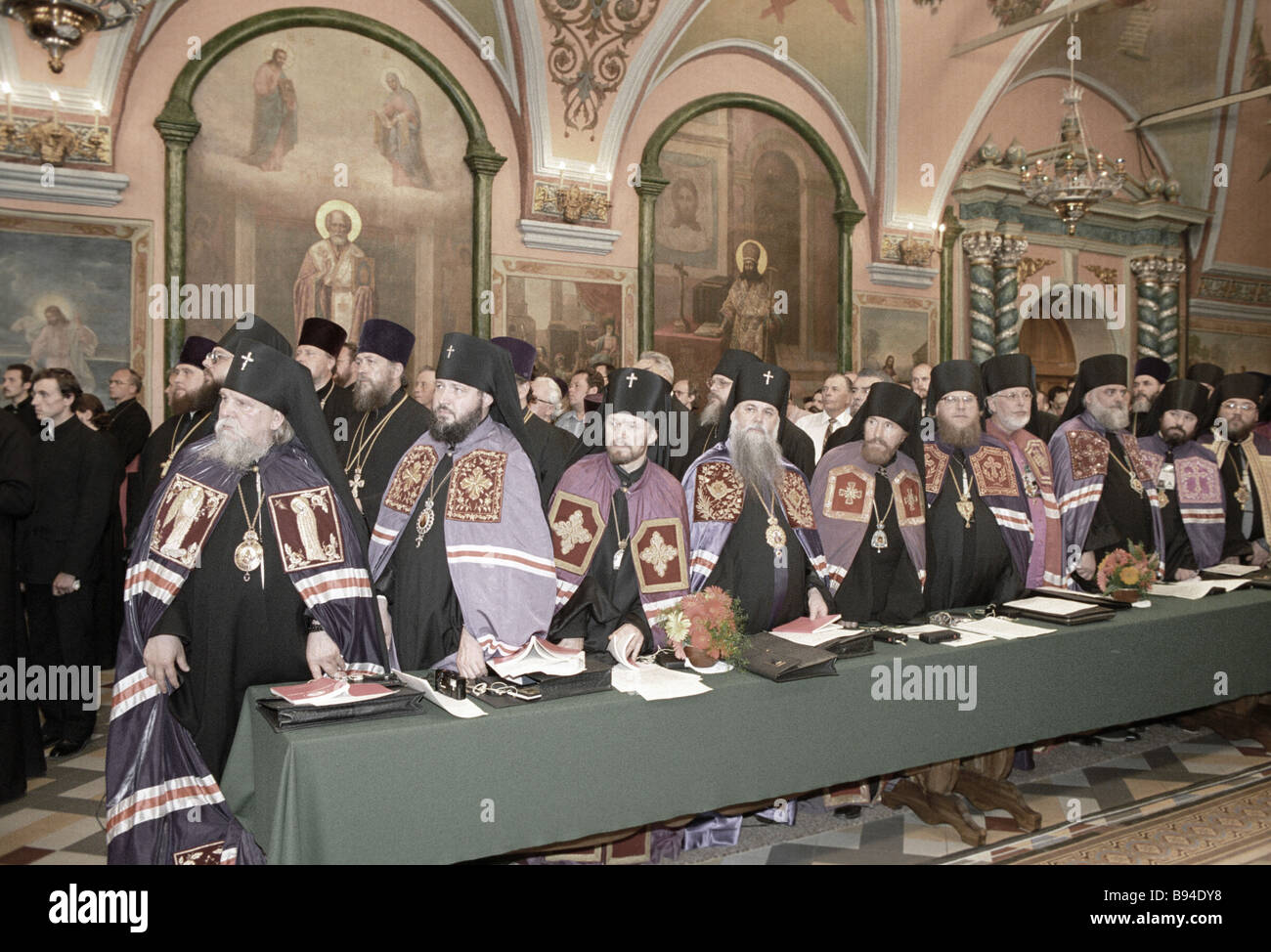 Representatives of local Orthodox churches priests and statesmen taking ...