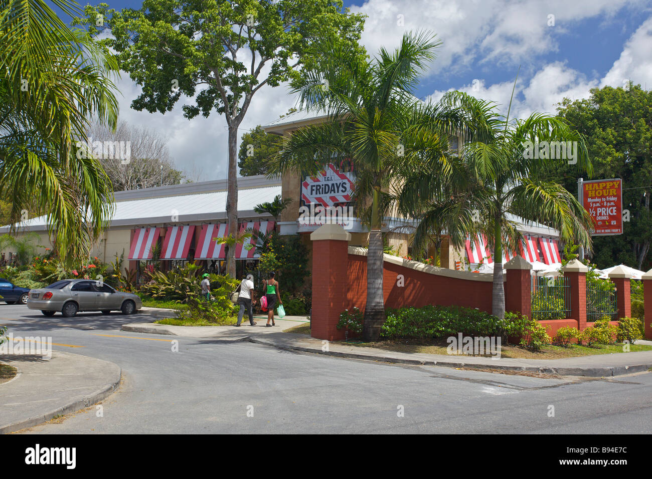 T.G.I Fridays Restaurant in Bay Street, Barbados Stock Photo - Alamy
