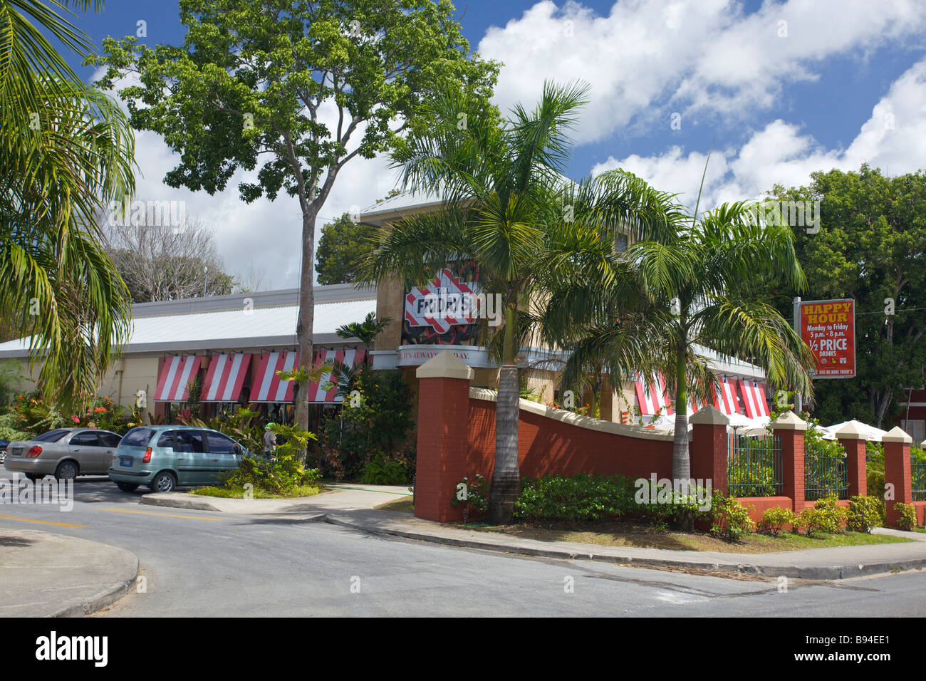 T.G.I Fridays Restaurant in Bay Street, Barbados Stock Photo - Alamy