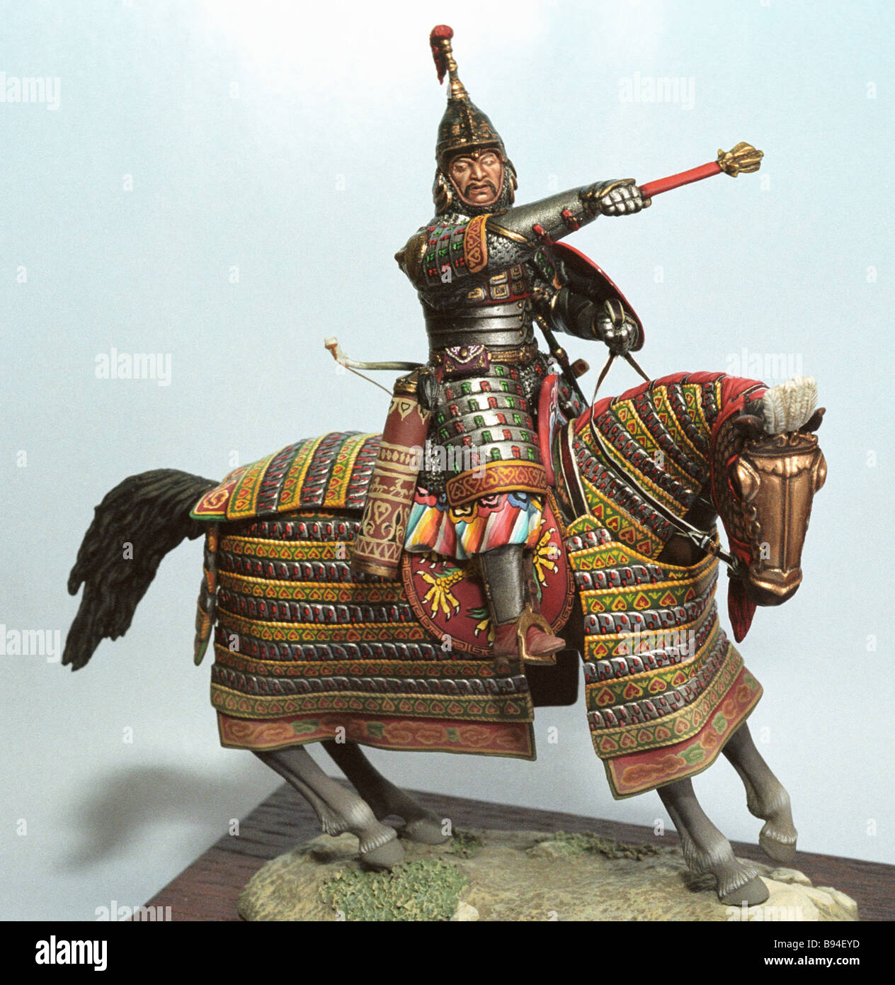 A 14th century painted Golden Horde khan figurine from Konstantin Stock ...