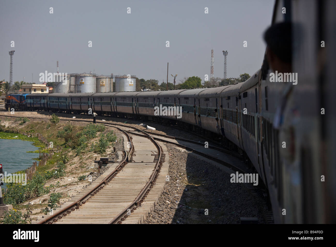 Train and Petroleum Storage Tanks in Siliguri in West Bengal India ...