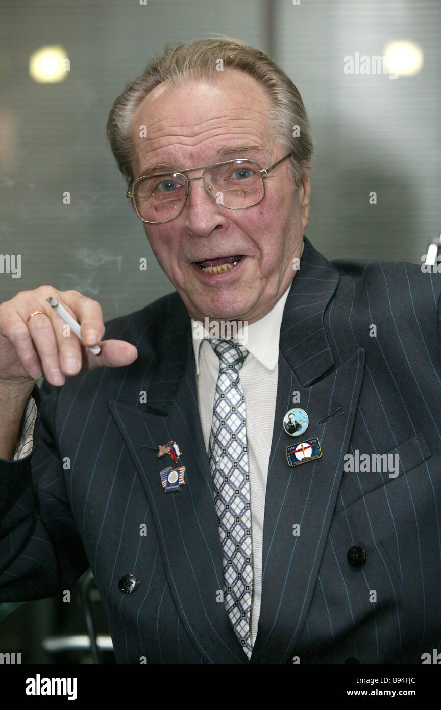 Valery Chkalov a son of legendary pilot Valery Chkalov at a RIA Novosti ...