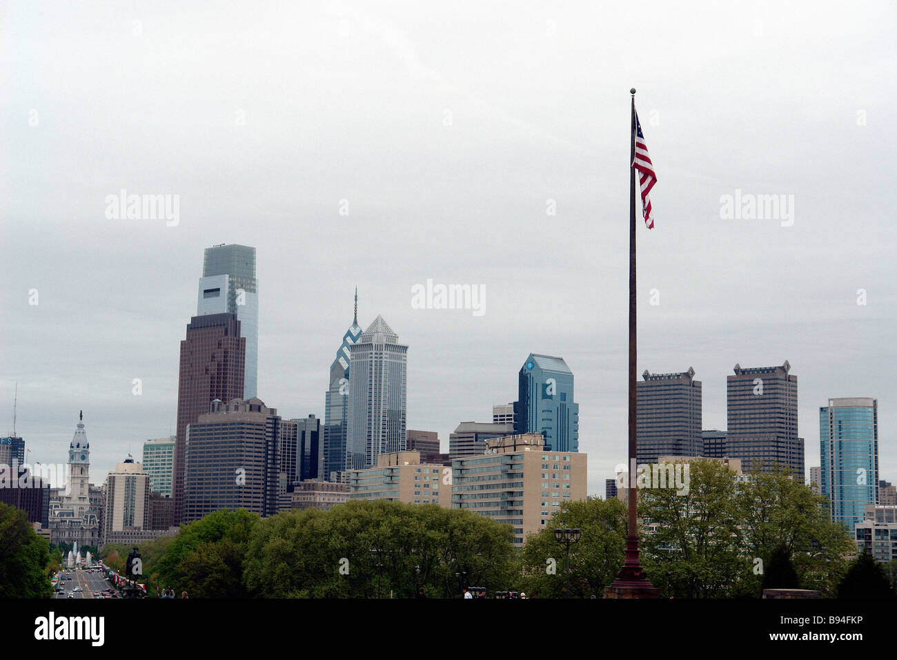 Skyline Scene Including One Liberty Place & Two Liberty Place Center ...