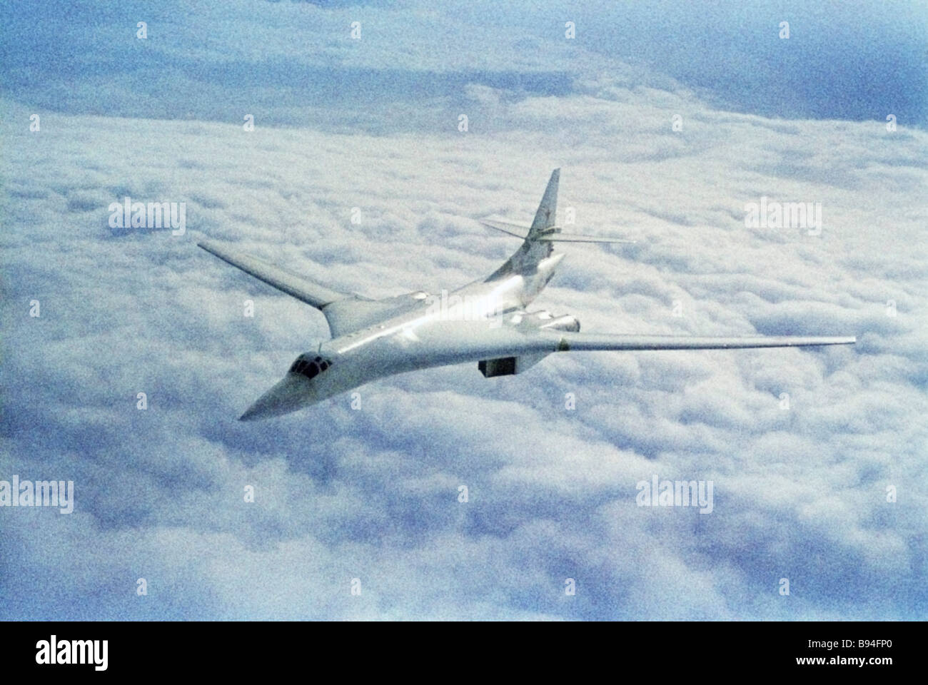A TU 160 supersonic long range bomber of the Russian Air Force Stock ...