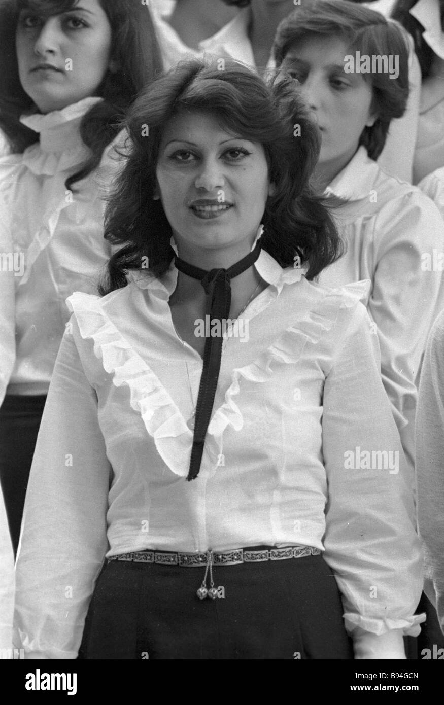 Rita Vardanian a choragus at Leninakan Pedagogical Institute Stock ...