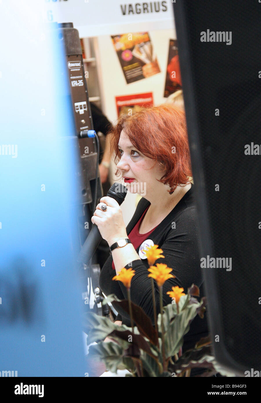 Writer Maria Arbatova at the Non fiction book fair at the Central House ...