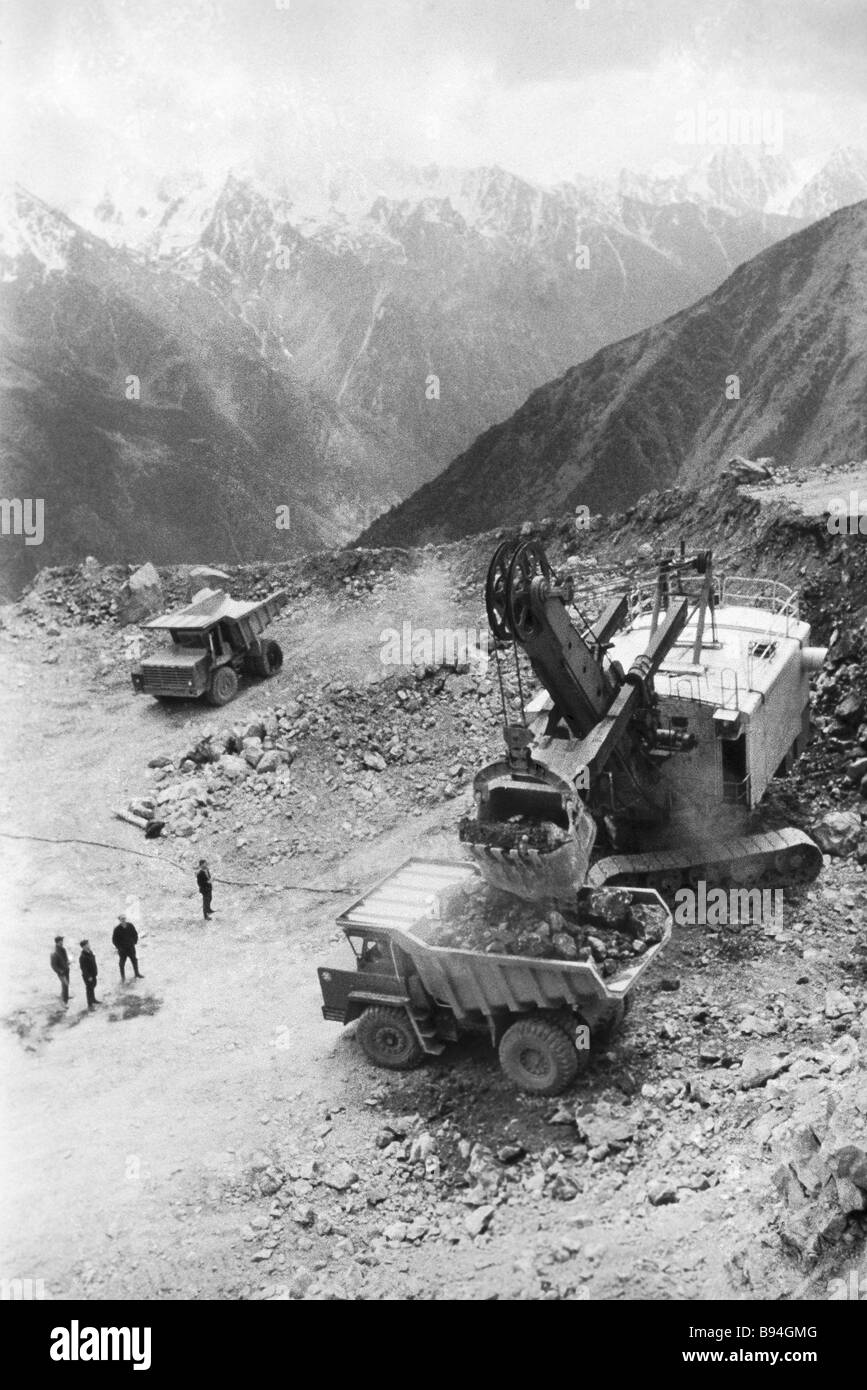An open cast tungsten molybdenum mine at a 3 000 meter altitude in the ...