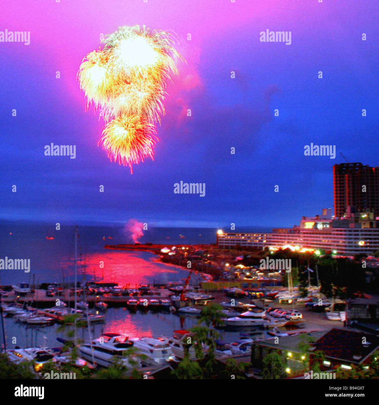 Festive fireworks on Navy Day Stock Photo - Alamy