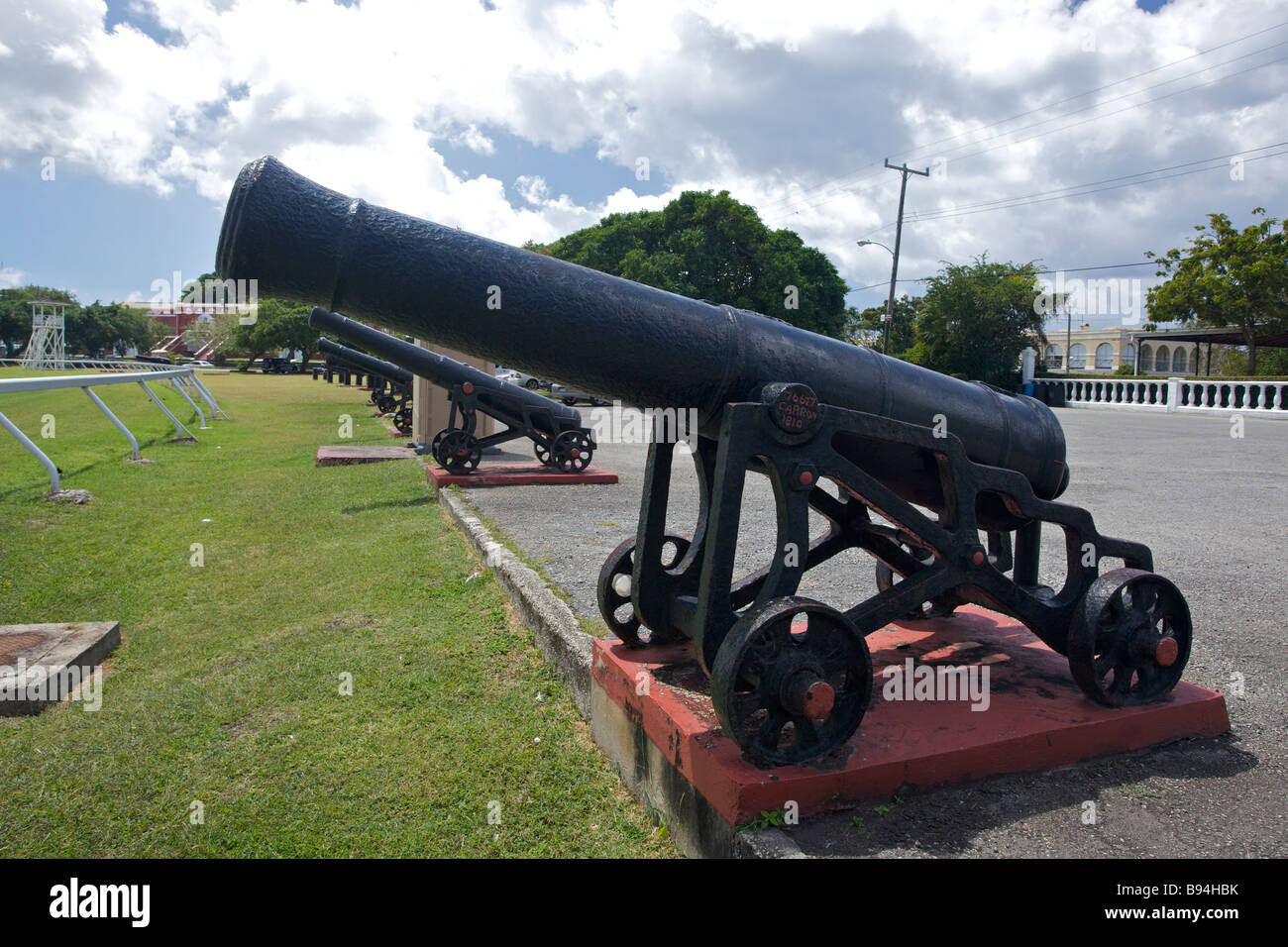 Cannons at Garrison Savannah Racetrack in Barbados, "West Indies Stock ...