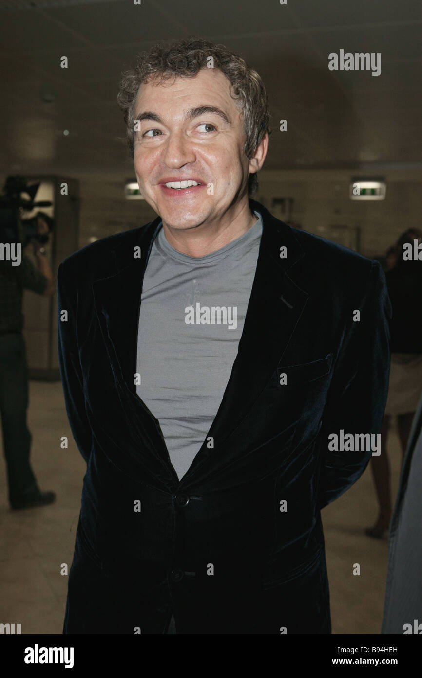 Television anchor Dmitry Dibrov after the finals of the Elite Model Look Russia 2007 model ...