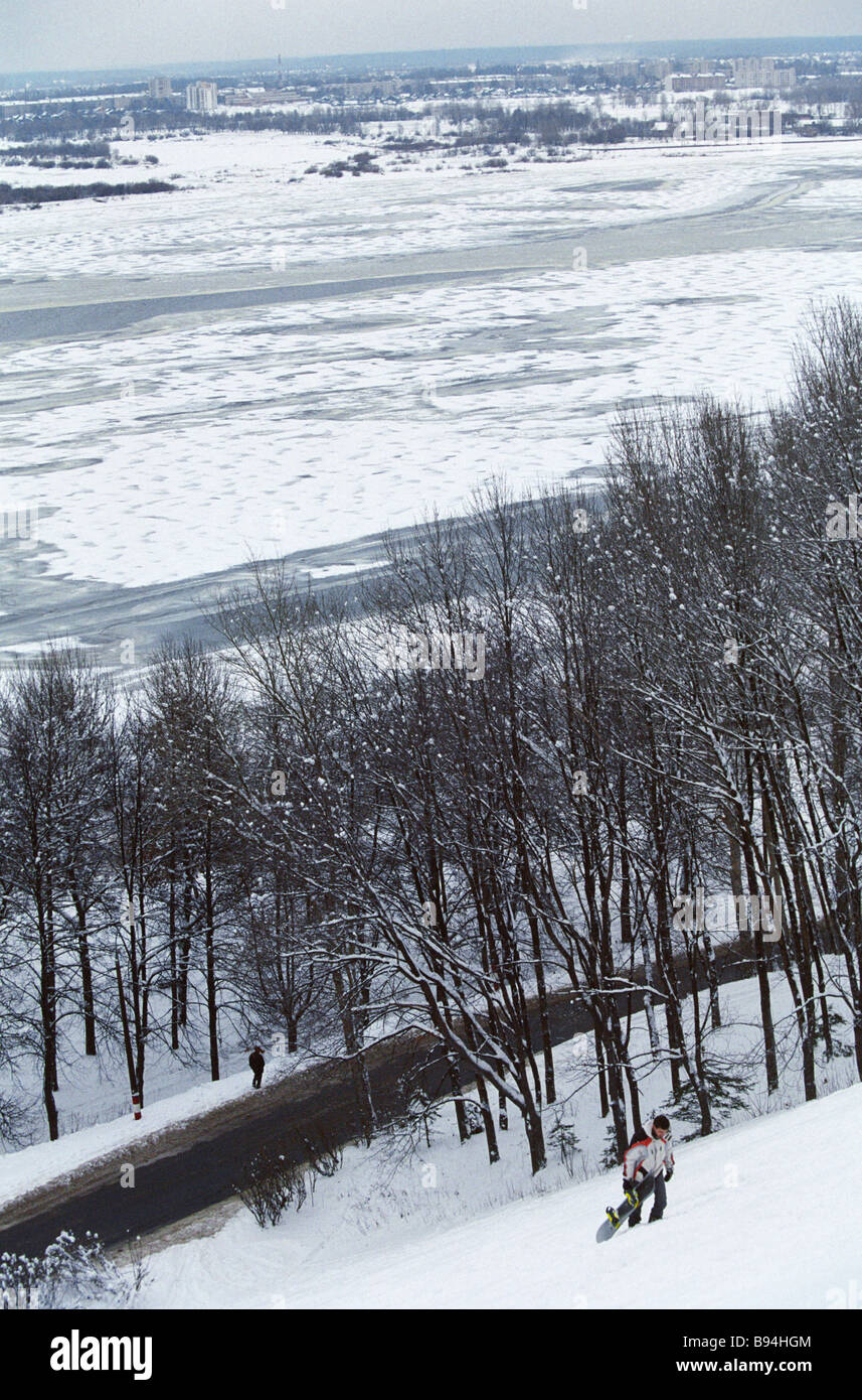 A view of the Volga from Upper Volga Embankment Stock Photo - Alamy