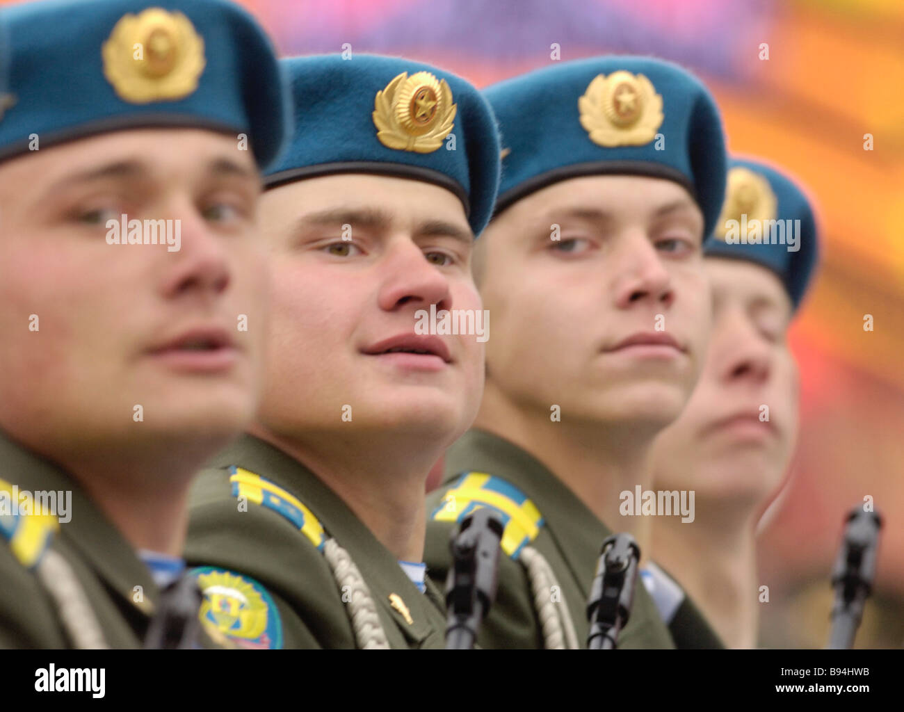 A 62nd V E anniversary military parade in Red Square Moscow Stock Photo ...