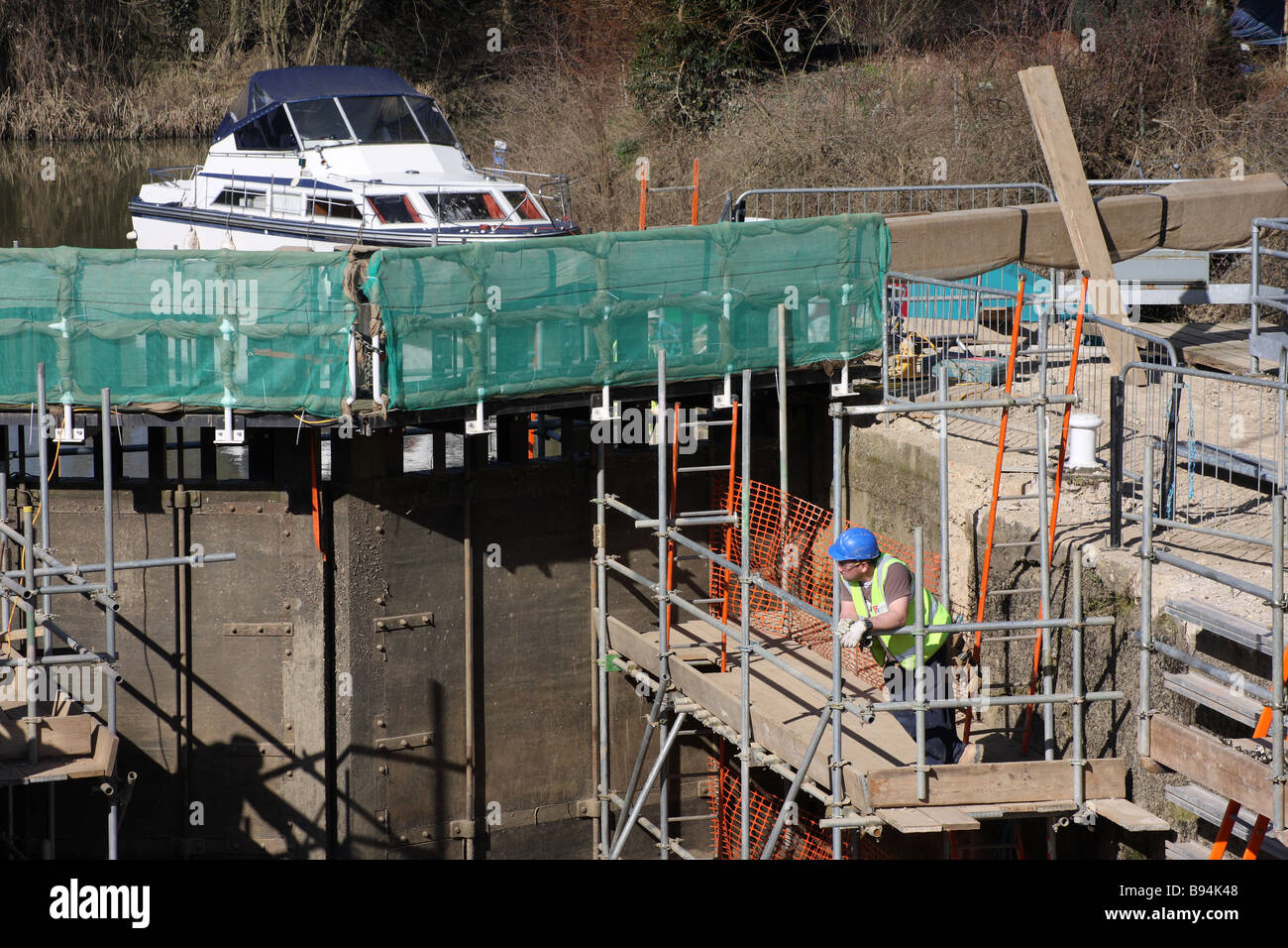 building construction site works lock wall replacement refurbishment ...