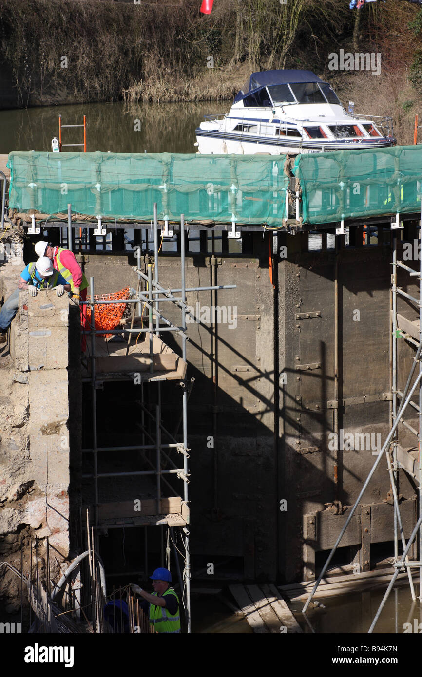 building construction site works lock wall replacement refurbishment ...