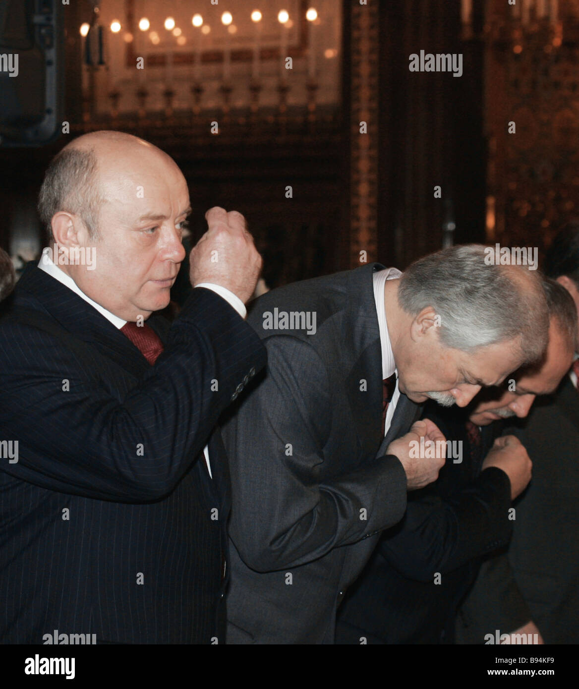 Russian Prime Minister Mikhail Fradkov State Duma Speaker Boris Gryzlov ...