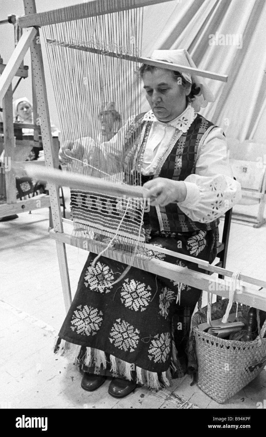 Lithuanian woman working Stock Photo - Alamy