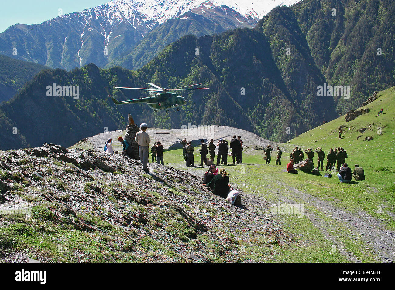 A border guard outpost near Khushet a Dagestani village in the North ...