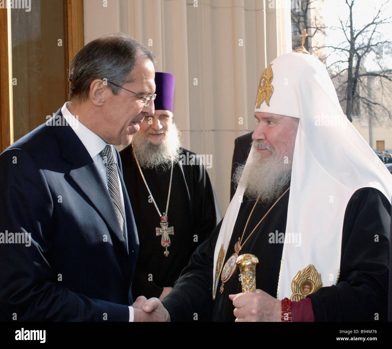 Alexis II the Patriarch of Moscow and All Russia receives Sergei Lavrov ...