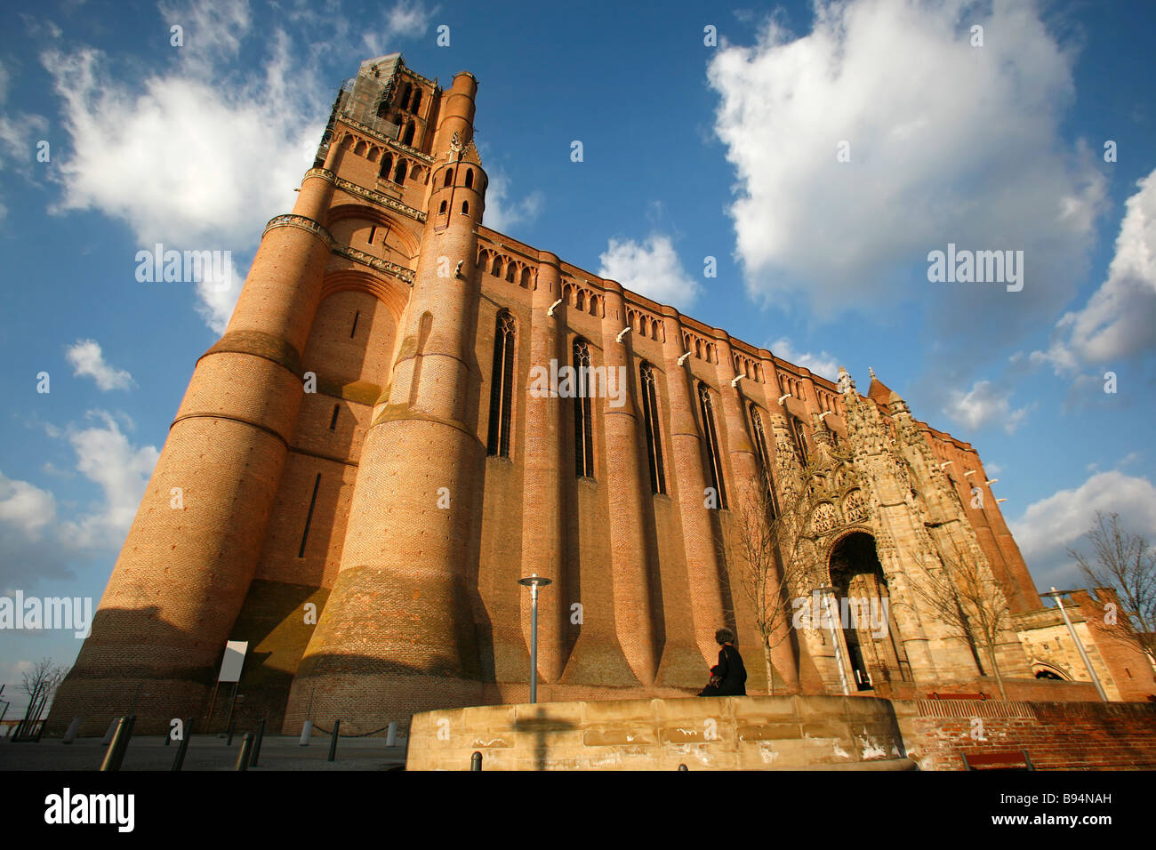 Cathedral of Albi exterior view of brick structure Stock Photo - Alamy