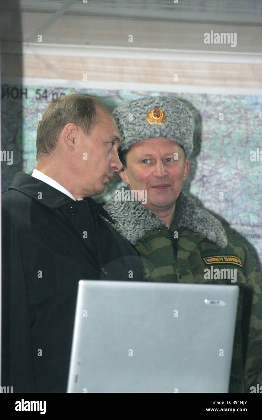 Russian President Vladimir Putin and Sergei Ivanov Deputy Prime ...