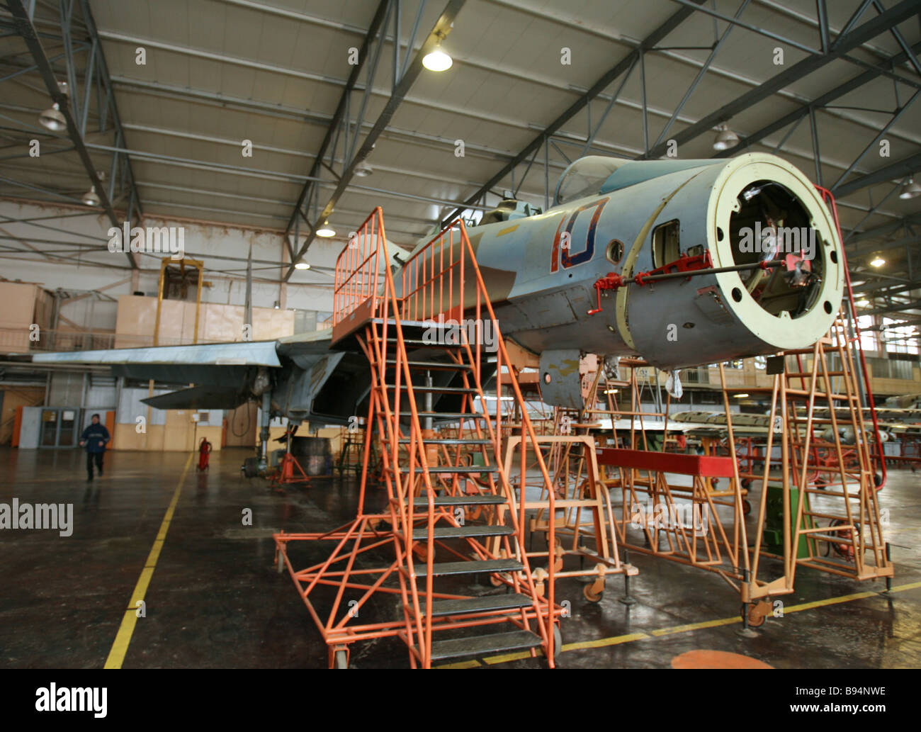 Inside a shop of the Aircraft Repair Works of the Russian Air Force in ...