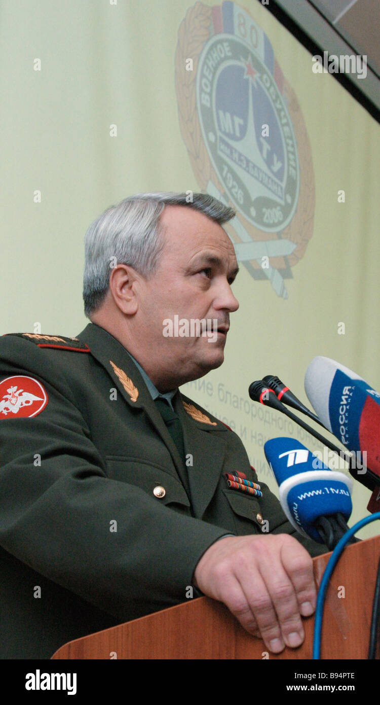 General of the Army Nikolai Pankov Russia s Deputy Defense Minister ...