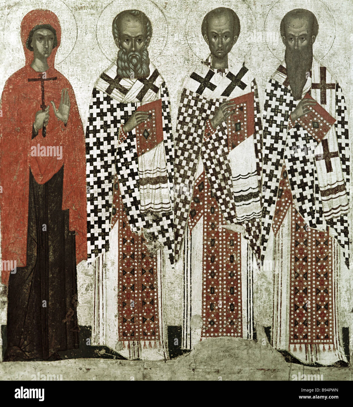 The Four Saints Icon Pskov 14th century State Tretyakov Gallery Moscow ...