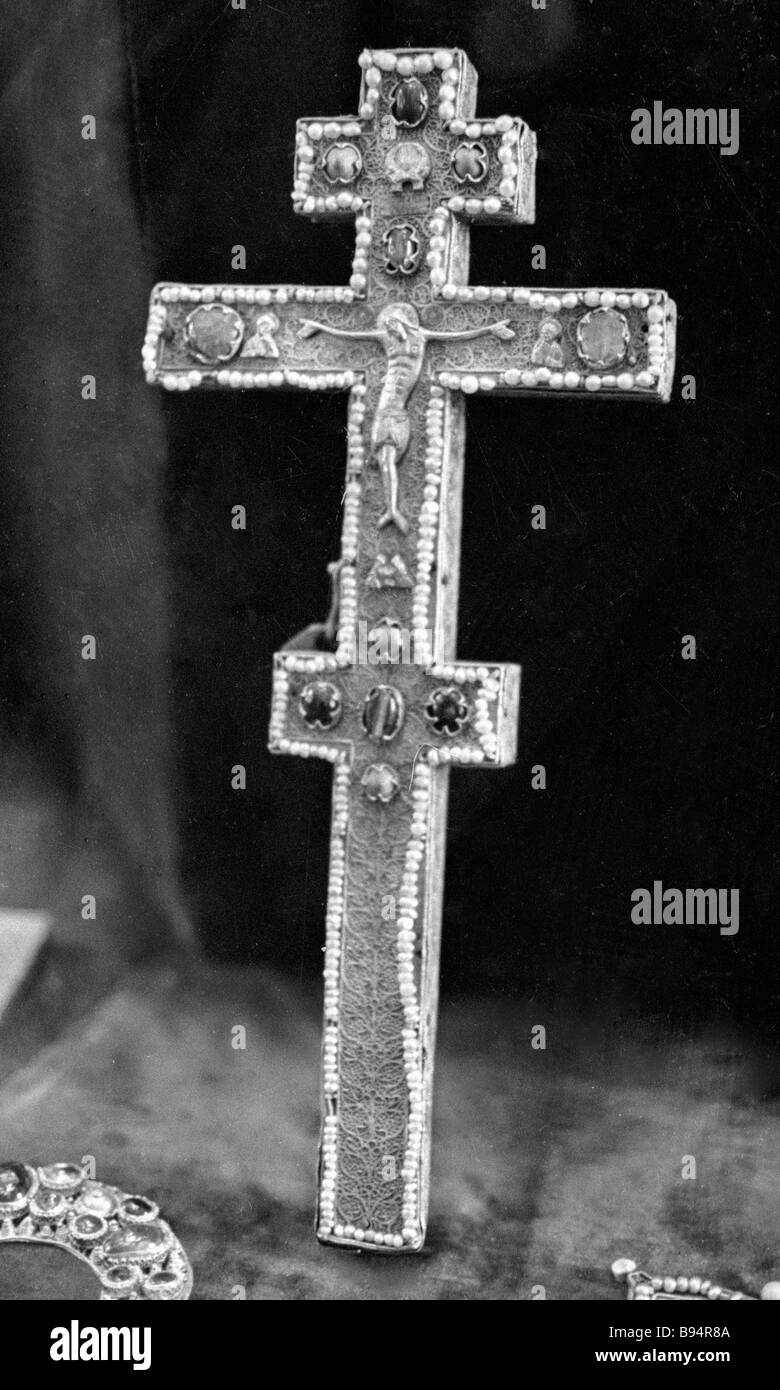 The 1562 gold cross a contribution by Tsar Ivan IV to the Solovki ...